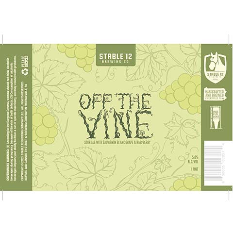 Stable 12 Off The Vines Sour – CraftShack - Buy craft beer online.