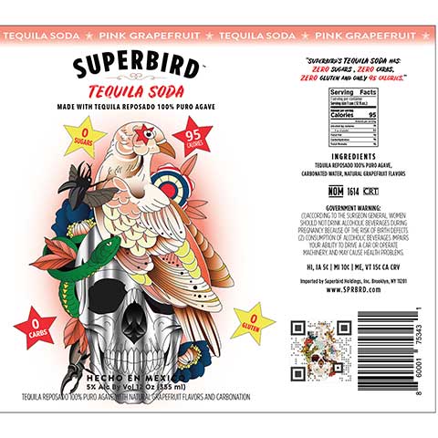 Superbird Tequila Soda Pink Grapefruit – CraftShack - Buy craft beer ...