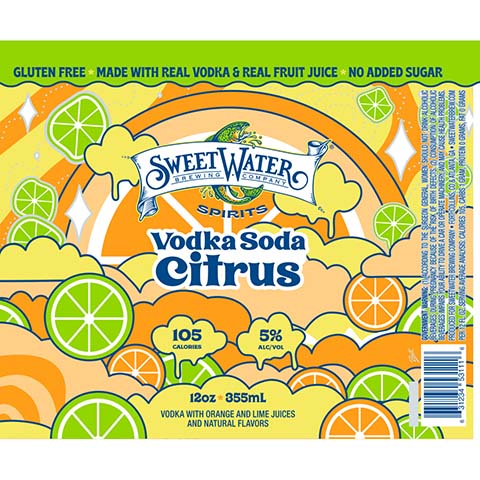 Sweetwater Citrus Vodka Soda – CraftShack - Buy craft beer online.