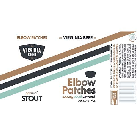 The Virginia Beer Elbow Patches Oatmeal Stout – CraftShack - Buy craft ...