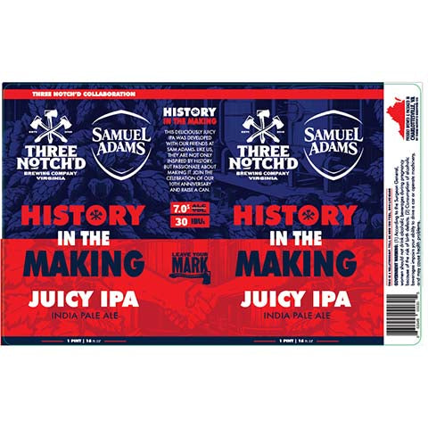 Three Notch'd History In The Making Juicy IPA – CraftShack - Buy craft ...