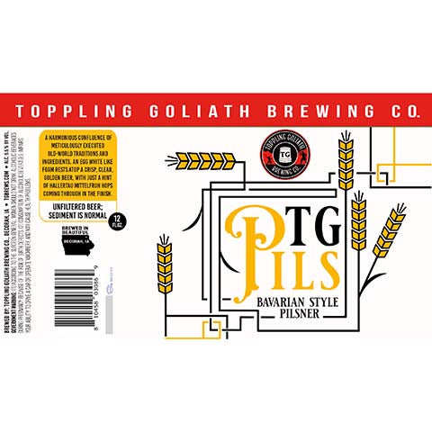 Toppling Goliath TG Pils – CraftShack - Buy craft beer online.