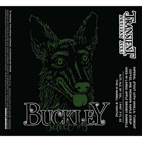 Transient Artisan Ales Buckley #8 Imperial Stout – CraftShack - Buy ...