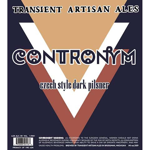 Transient Artisan Ales Contronym Dark Pilsner – CraftShack - Buy craft ...