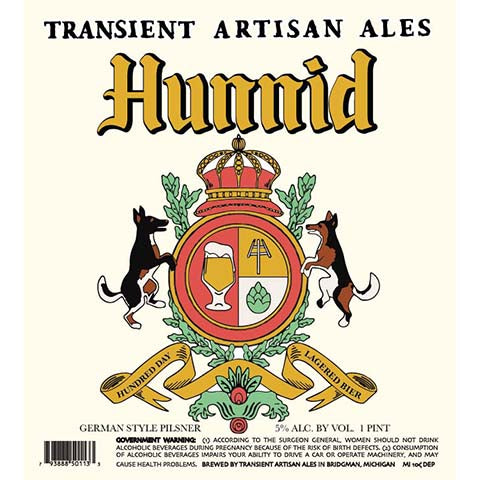 Transient Artisan Ales Hunnid Pilsner – CraftShack - Buy craft beer online.