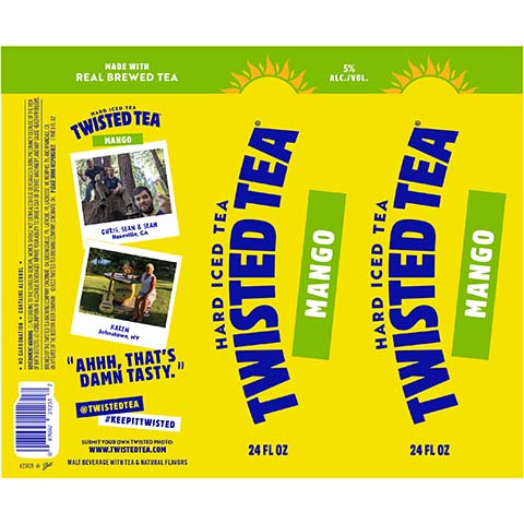 Twisted Tea Mango Hard Iced Tea – CraftShack - Buy craft beer online.