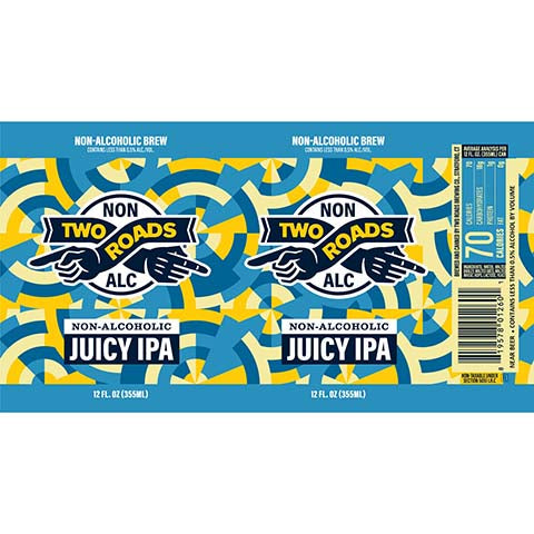 Two Roads Juicy IPA (Non-Alcoholic) – CraftShack - Buy craft beer online.