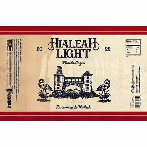 Unbranded Hialeah Light Florida Lager – CraftShack - Buy craft beer online.