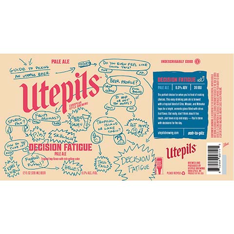 Utepils Decision Fatigue Pale Ale – CraftShack - Buy craft beer online.