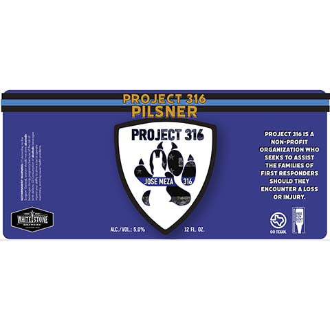 Whitestone Project 316 Pilsner – CraftShack - Buy craft beer online.