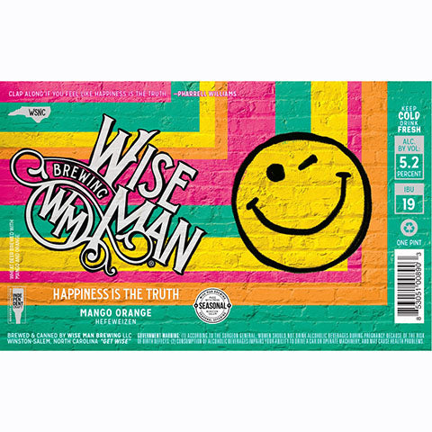Wise Man Happiness Is The Truth Mango Orange Hefeweizen – CraftShack ...