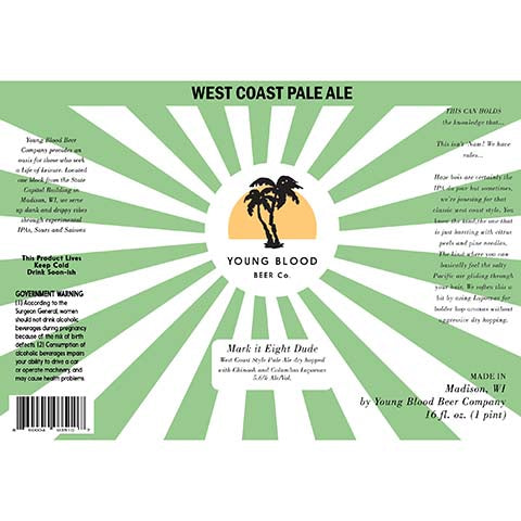 Young Blood Mark it Eight Dude Pale Ale – CraftShack - Buy craft beer ...