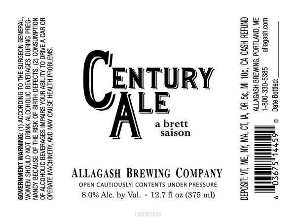 Allagash Century Ale – CraftShack - Buy craft beer online.
